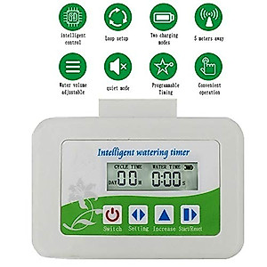 Upgrade Smart Water Pump Solar Garden Automatic Watering Device Outdoor Plants Self Drip Irrigation Solar Energy Charging Timer System Potted Plant Drip Irrigation for Potted Plants Flower Vegetables