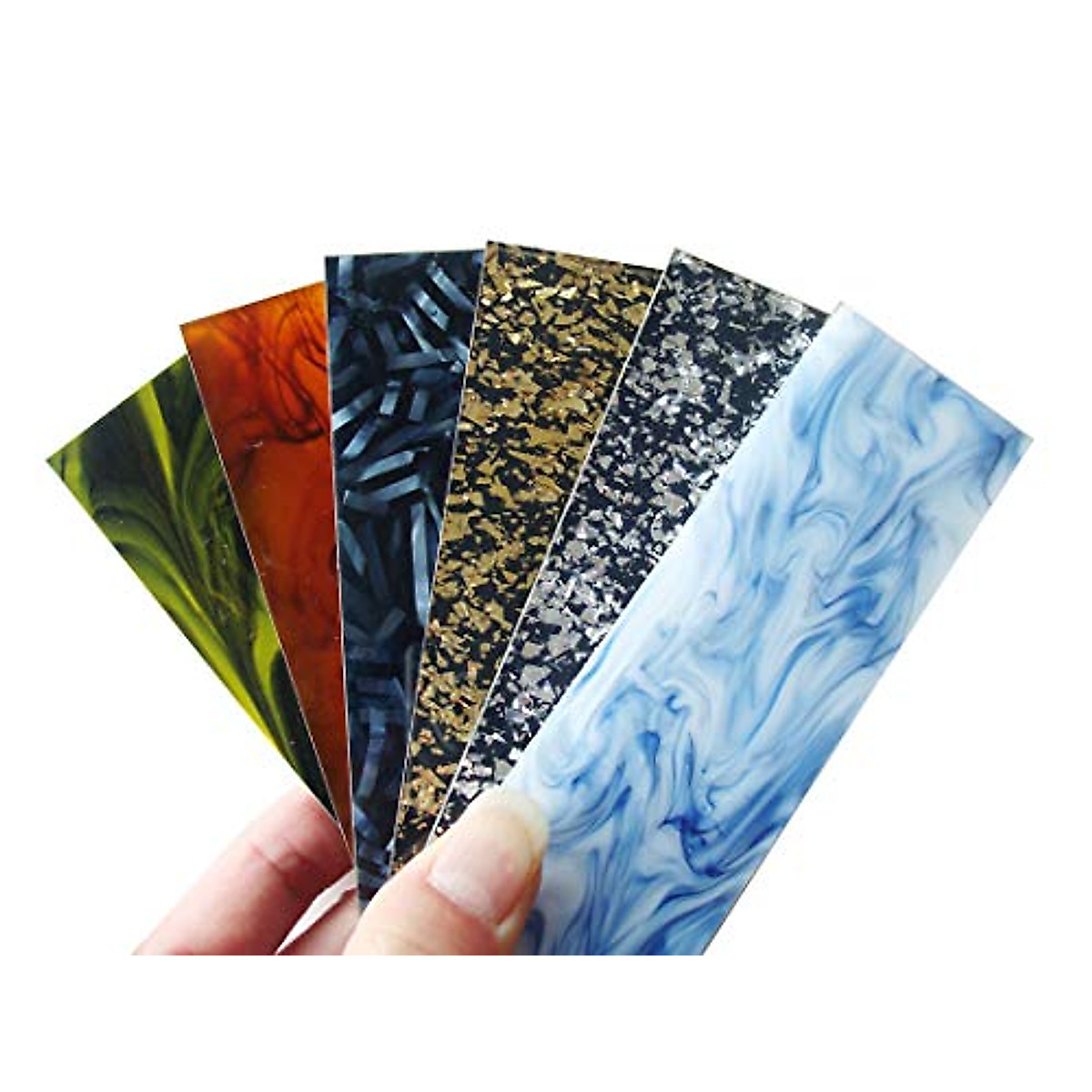 2 pcs Acrylic Knife scales Handle Material Slabs Knives Custom DIY Tool for Knife Making Blanks Blades (Gold)