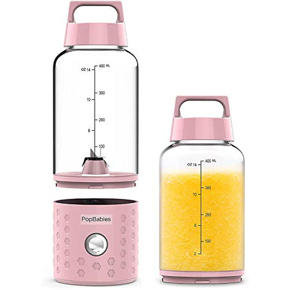 PopBabies Portable Blender, Smoothie Blender for Shakes and Smoothies, Personal Blender On the go Princess Pink