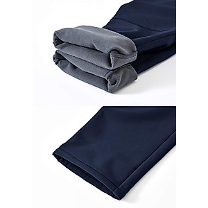 YSENTO Men's Mountain Cargo Insulated Pants Waterproof Hiking Camping Fishing Climbing Quick Dry Pants Navy Size 34