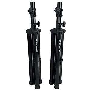 Rockville Package PA System Mixer/Amp+10" Speakers+Stands+Mics+Bluetooth, (RPG2X10)