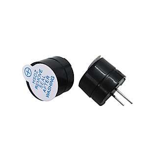 mxuteuk 10pcs DC5V Black Mini Active Piezo Buzzers Electronic Buzzer Alarm Sounder Speaker Beep Tone, Fit for Computers Printers Electronic Components HF-12095