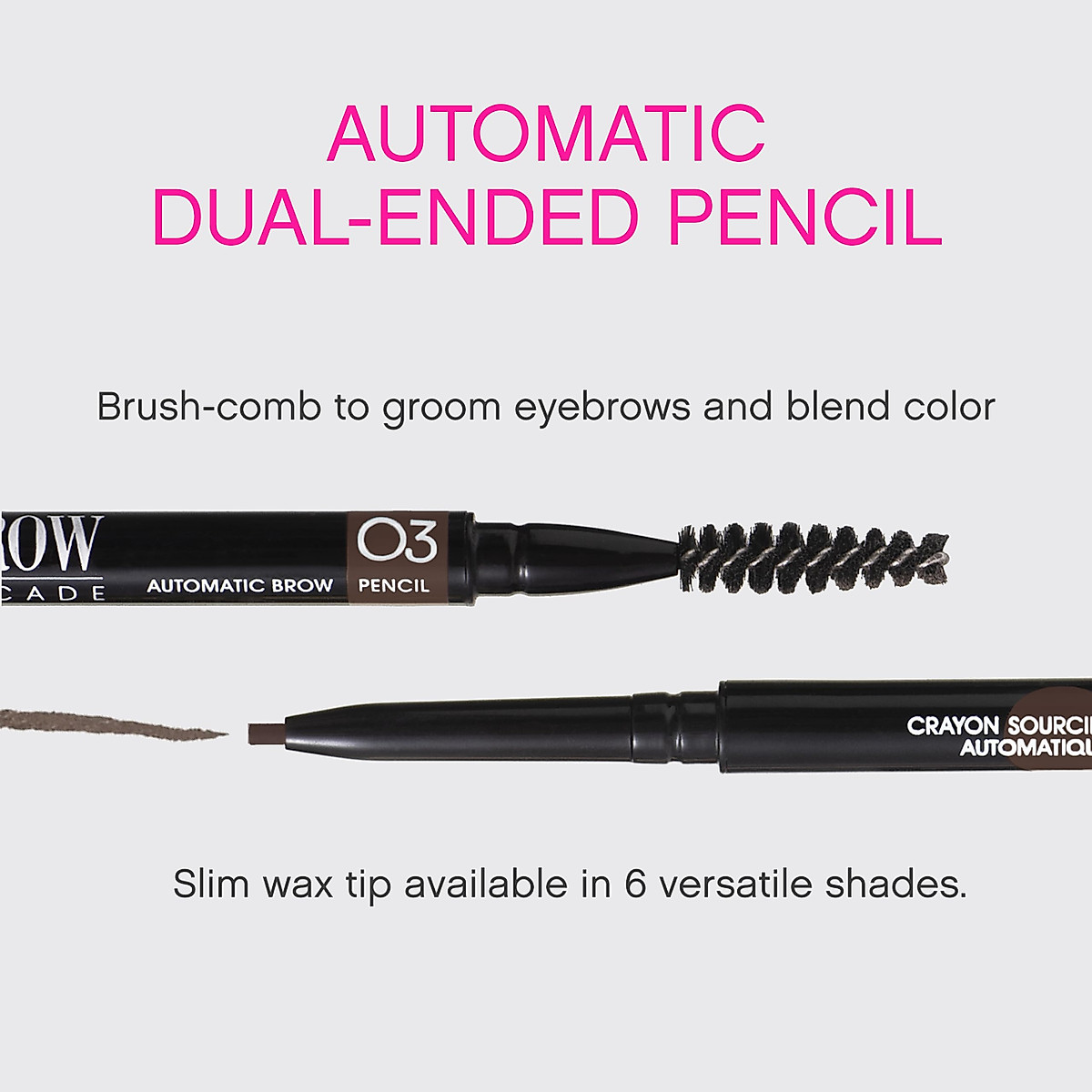 Vivienne Sabo Paris - Automatic Eyebrow Pencil Brow Arcade, Chestnut (Shade 03), Natural Looking Brows, All Day Wear, Cruelty Free