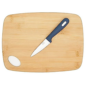 Home Basics Comfortable Grip Stainless Steel Knives, Indigo (3.5 inch. Paring) (MG51646)