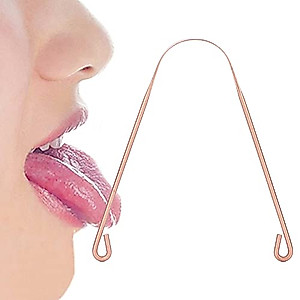 Tongue Scraper Bad Breath Treatment Pure Copper Tongue Cleaner Easy to Use Tongue Scraper for Adults U Shaped Tongue Scrubber Tongue Cleaner Maintain Oral Hygiene Scraper