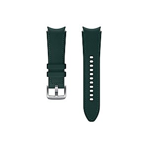 Samsung Electronics Hybrid Leather Silicone Watch Band Strap Small/Medium, for Galaxy Watch 4 and Galaxy Watch 4 Classic (US Version),Green,ET-SHR88SGEGUJ