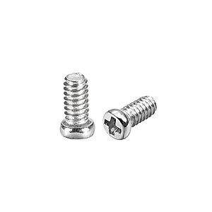 uxcell M2x4mm Phillips Screw Fastener Silver Tone 2.8mm Dia Screw Head for Laptop PC TV Fan Audio Switch 100pcs