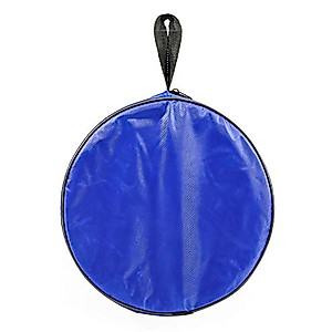 Camco Collapsible Bucket with Storage Case- Durable Pop Up Bucket with Watertight Fabric, Holds 3 Gallons of Water - Great for RVs, Camping, Fishing, Boating, Hiking and More - Blue (42993), Blank Ski