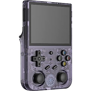 RG353V Retro Handheld Game Console - Dual OS Android 11 and Linux - 64Gb TF Card Pre-Installed with 4452 Games - Handheld Emulator 3.5 IPS Screen 3200 Mah Battery. Plug & Play Video Games (RG353V-Purple)