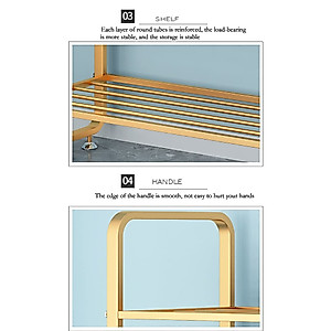 HEXEH Shoe Rack 3-Tier Shoe Rack, Metal Shoe Storage Organizer Shelf, Large Capacity, Space Saving, Ideal for Entrance Living Room Bedroom Dorm Shoe Storage Rack Shoe Storage Cabinet