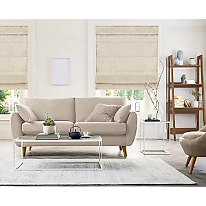 CHICOLOGY Roman Shades for Windows , Window Treatments , Roman Shades , Roman Window Shades , Room Darkening Shades , Window Shades , 23"W X 64"H , Belgian Flax (Privacy & Light Filtering)