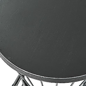 Christopher Knight Home Lassen Outdoor 16" Iron Side Table, Matte Black