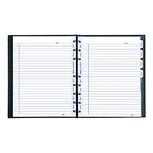 Blueline MiracleBind Notebook, Black, Lizard-Like, Hard Cover, 9.25" x 7.25", 150 Pages (AF9150.81)