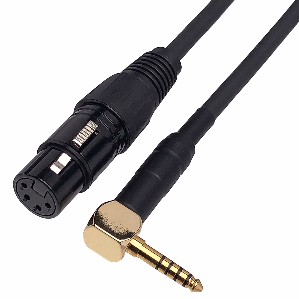 CESS-252 Right Angle 4.4mm to 4 Pin XLR Female Jack Headphone Adapter Cable