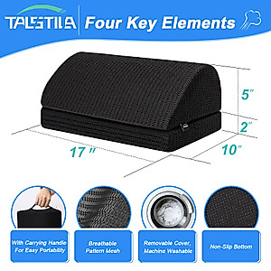 TALSTILA Foot Rest for Under Desk at Work, Office Desk Accessories - Foot Stool, Ergonomic Adjustable Memory Foam Footrest, Under Desk Footrest, for Office Desk & Office Chair - Back & Leg Pain Relief