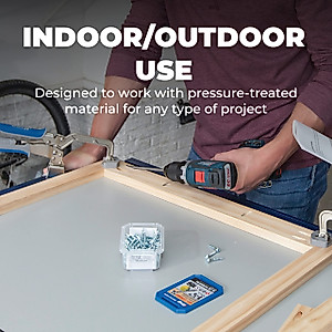 Kreg SML-C250B-2000 Blue-Kote Pocket-Hole Screws, 2 1/2 Inch, #8 Coarse Thread, Maxi-Loc Head (2000 Count)