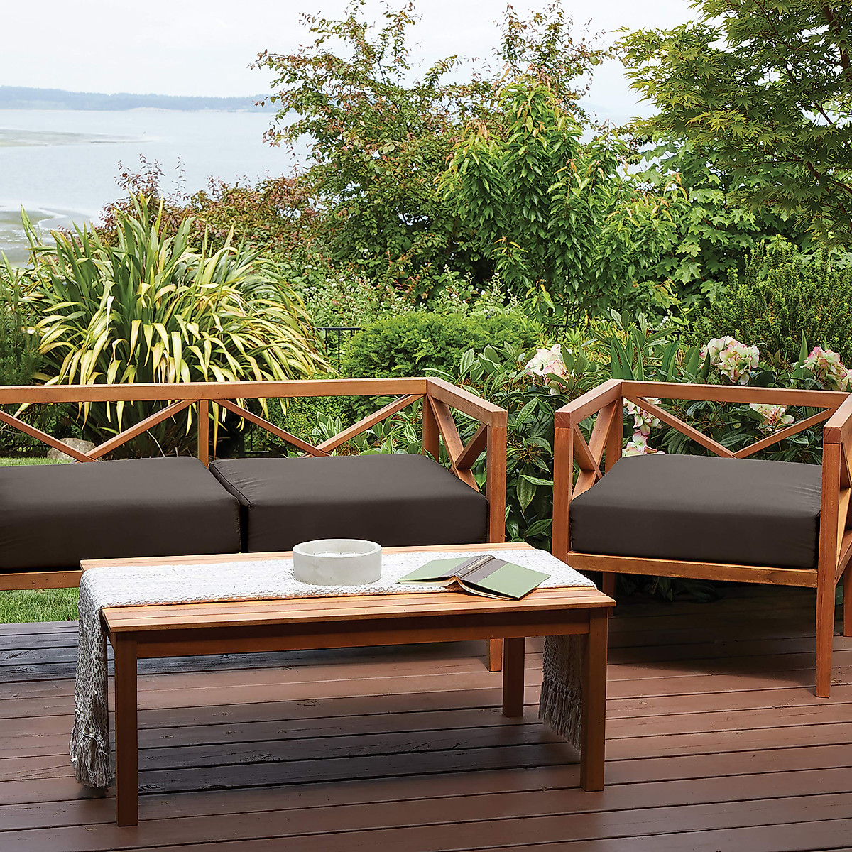 Classic Accessories Ravenna Water-Resistant 72 x 21 x 3 Inch Slip Cover for Patio Chaise Lounge Cushion, Espresso, Patio Furniture Cushion Covers