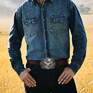 Absbolo Eagle Belt Buckle for Men Women Cowboy Rodeo Large Western Belt Buckle for Cowboys Cowgirls