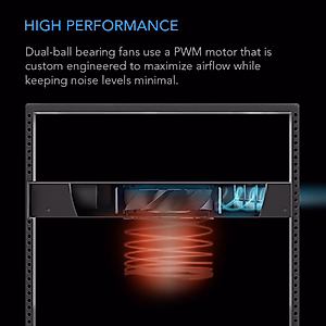 AC Infinity CLOUDPLATE T5, Rack Mount Fan 1U, Rear Exhaust Airflow, for Cooling AV, Home Theater, Network 19” Racks