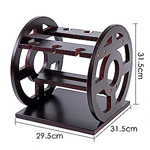 Creative Simplicity Creative Simplicity Wine Rack Creative Simplicity Wine Rack Bottle Rack Bottle Rack Bottle Rack Wooden Redwood Stand Interior Decoration, PIBM, Dark Red