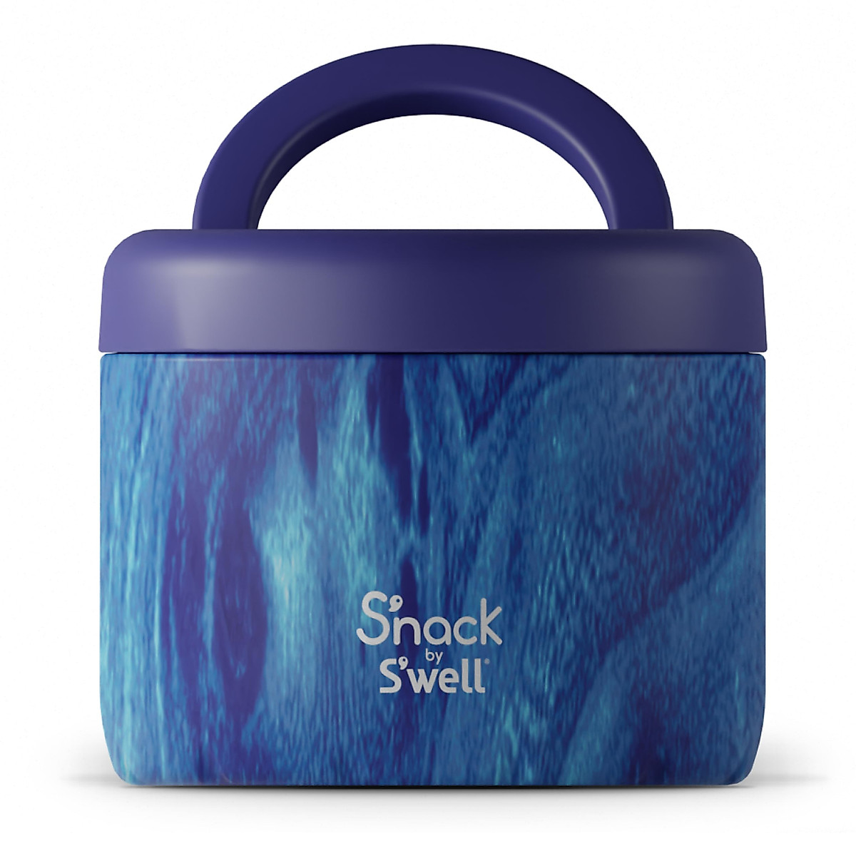 S'well S'nack Stainless Steel Food Container - 24 Oz - Azure Forest - Double-Layered Insulated Bowls Keep Food Cold for 8 Hours and Hot for 6 - BPA-Free
