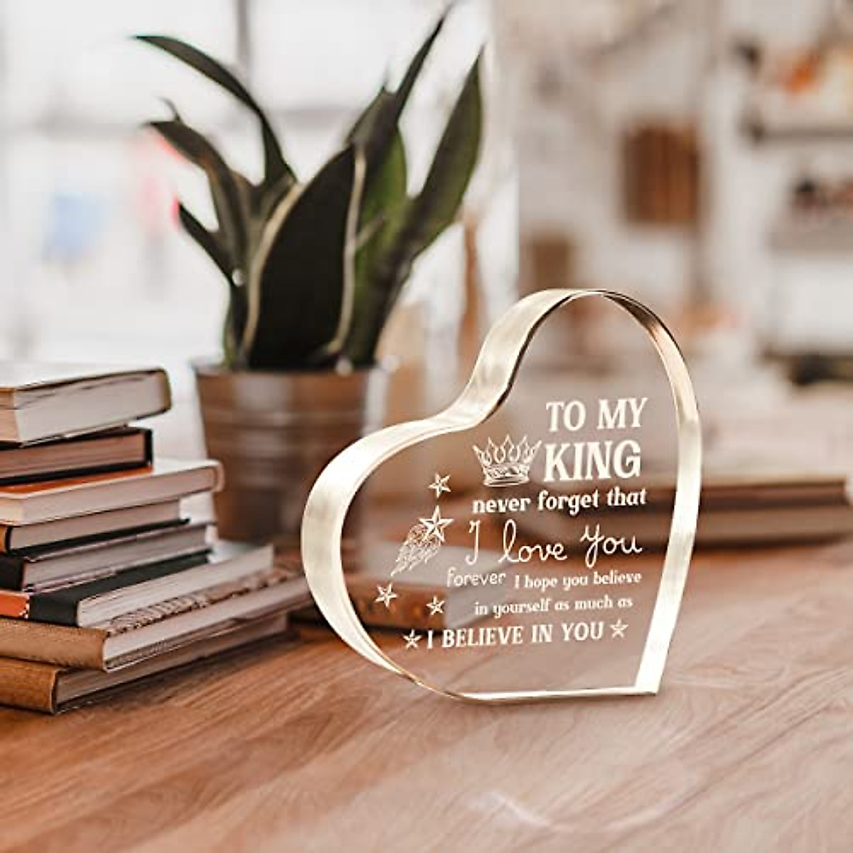 Gifts for Boyfriend, Husband Gifts, Birthday Gifts for Him Boyfriend, Unique I Love You Mens Acrylic Keepsake - Husband Birthday Gifts, Anniversary Valentines Day Gifts for Him, To My King