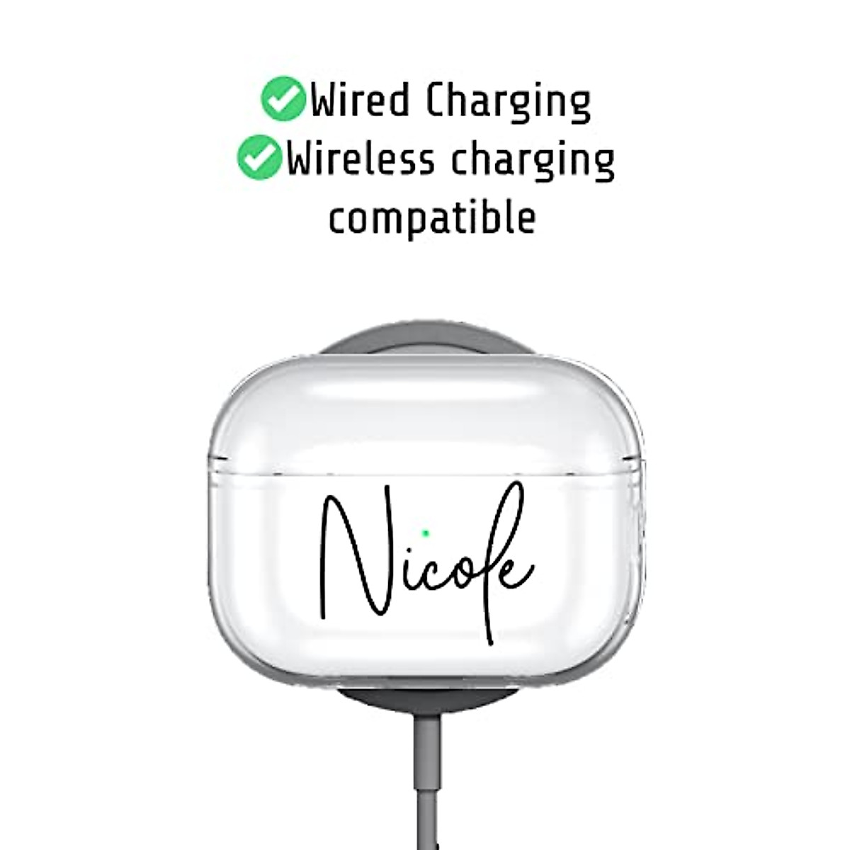 MARBLEFY Custom Name Airpod Pro 2 Case with Wrists strap and Running Strap Compatible with Apple AirPods Pro 2nd Gen - Personalized Case Cover Set