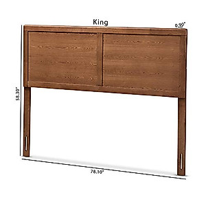 Baxton Studio Headboards, Queen, Ash Walnut