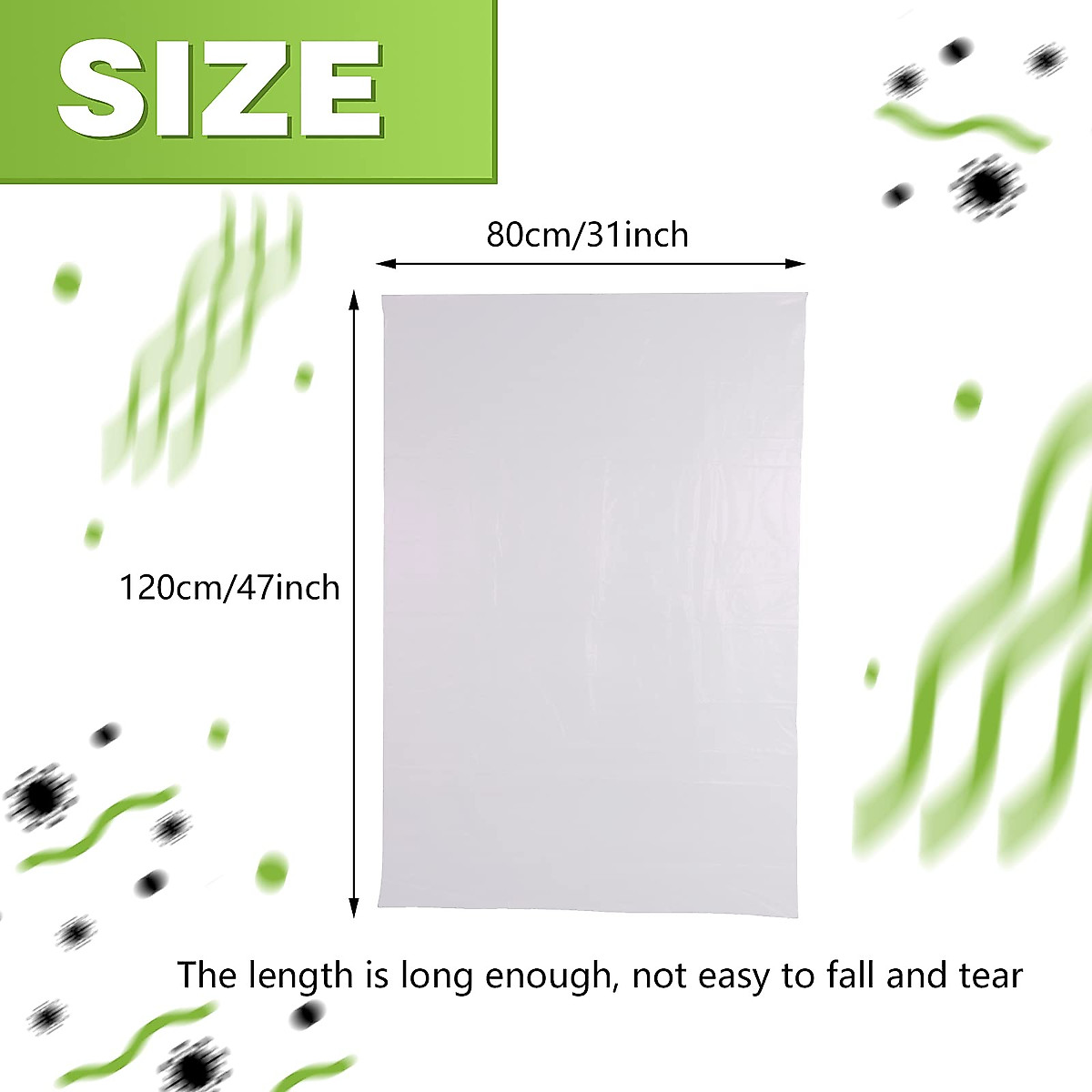 4 Pieces Dust Collector Bags Compatible with Harbor Freight Central Machinery 70 Gallon, Replacement Plastic Clear Dust Collectors for Woodworking, Compatible with Meeting Spec for 97869, 61790 Model