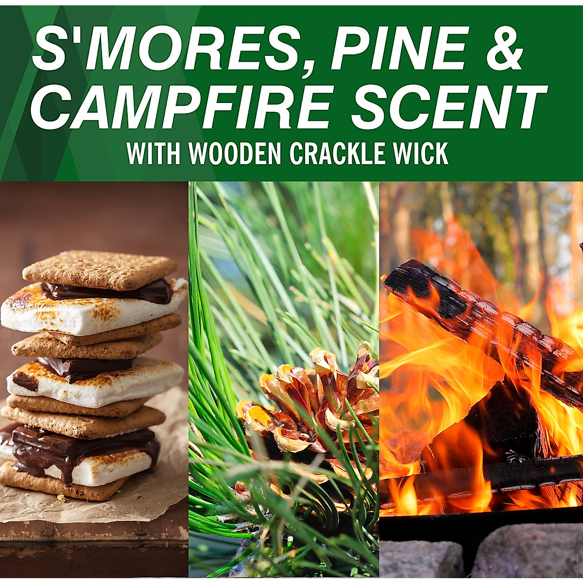 Coleman Scented Tin Citronella Candle - 3 Pack, S'Mores, Pine and Campfire