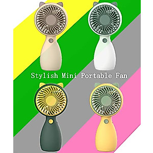 Aheadife Handheld Mini Fan,Portable USB Rechargeable Fan,Small Personal Fan Pocket Desktop Table Quiet Hand Fan with Strong