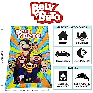 Genérico Bely Y Beto Show Kids Blanket Soft Fleece Fabric Rest Thin Blanket Measure 160 x 110 cm (Yellow)