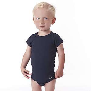 Gerber Baby 5-Pack Solid Onesies Bodysuits, Navy, 6-9 Months