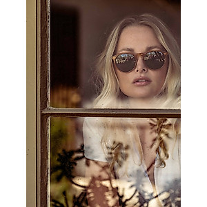 RAEN Ð Remmy Ð Unisex Retro Round Sunglasses UV Protection - Honey/Green Polarized Lens (Size 52 MM)