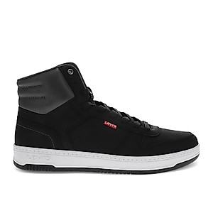 Levi's Men's Drive HI CBL Sneaker, Black/Charcoal, 13
