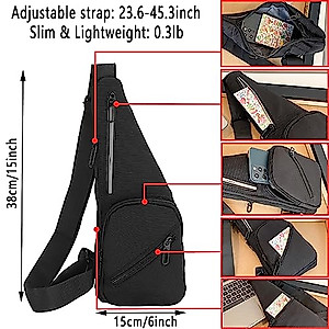 CAISANG Mini Sling Bag Men Crossbody Personal Pocket Bag Small Shoulder Backpack Casual Chest Bag for Travel