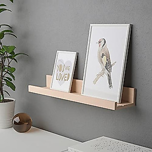 Wood Floating Shelves for Wall, 21.5" Storage Shelf for Kitchen Decor (Birch)