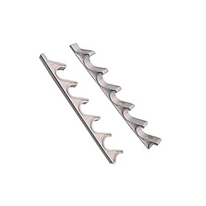2 pcs 6 Position Nylon White Adjustment Brackets for Patio Outdoor Lawn Yard Furniture or Chaise Lounges, Replacement, Back Support, Back-Height Multi Position Adjuster 10 5/8" L x 5/8" W