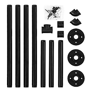 72inch Industrial Pipe Clothes Rack Wall Mount For Hanging Rod Bar for Laundry Room Up to Max Load 135Lb Black (72inch(1 Pack))