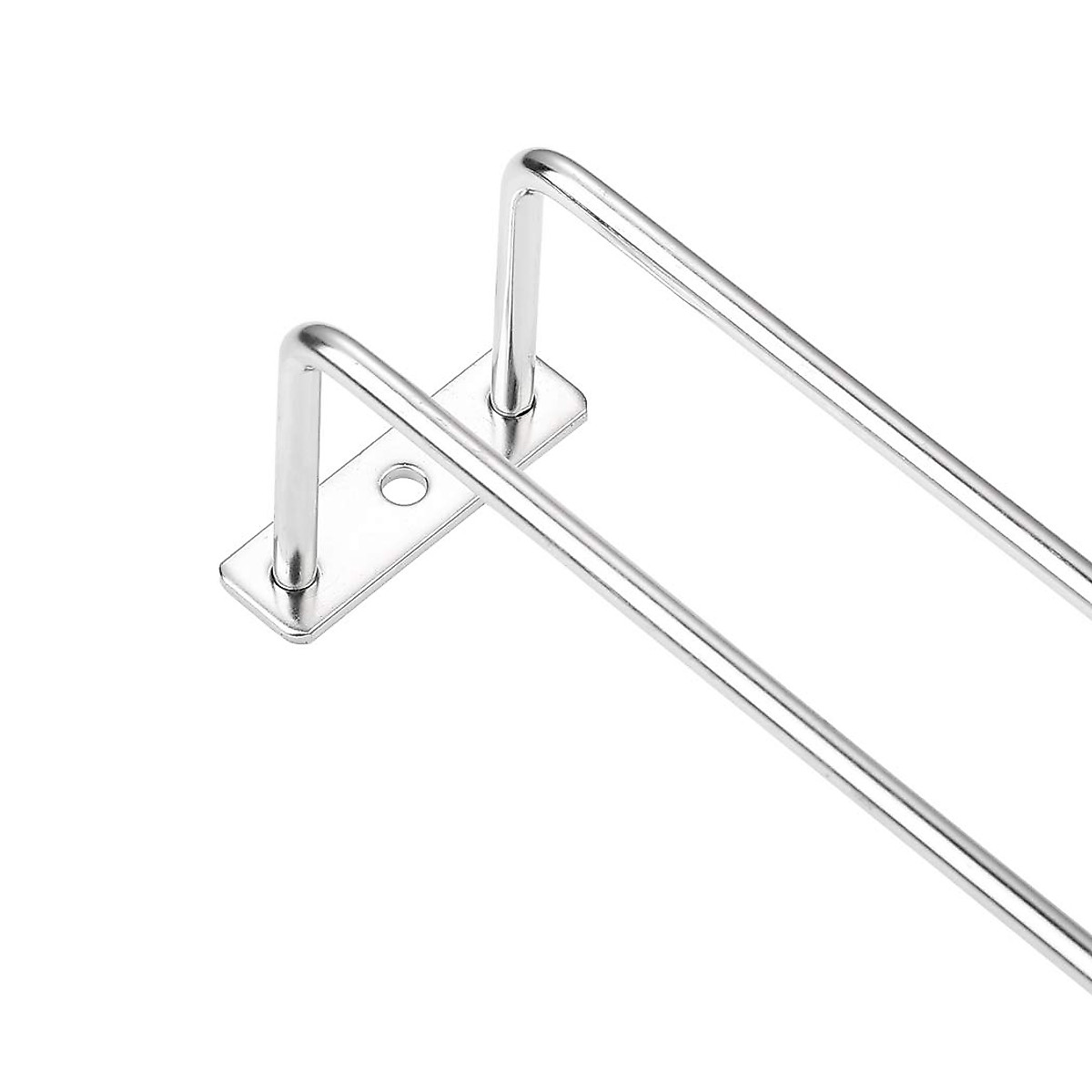 Dianoo Wine Glass Rack Under Cabinet, 304 Stainless Steel Wine Glasses Holder, Stemware Racks Storage For Bar Kitchen 30cm 1 Row