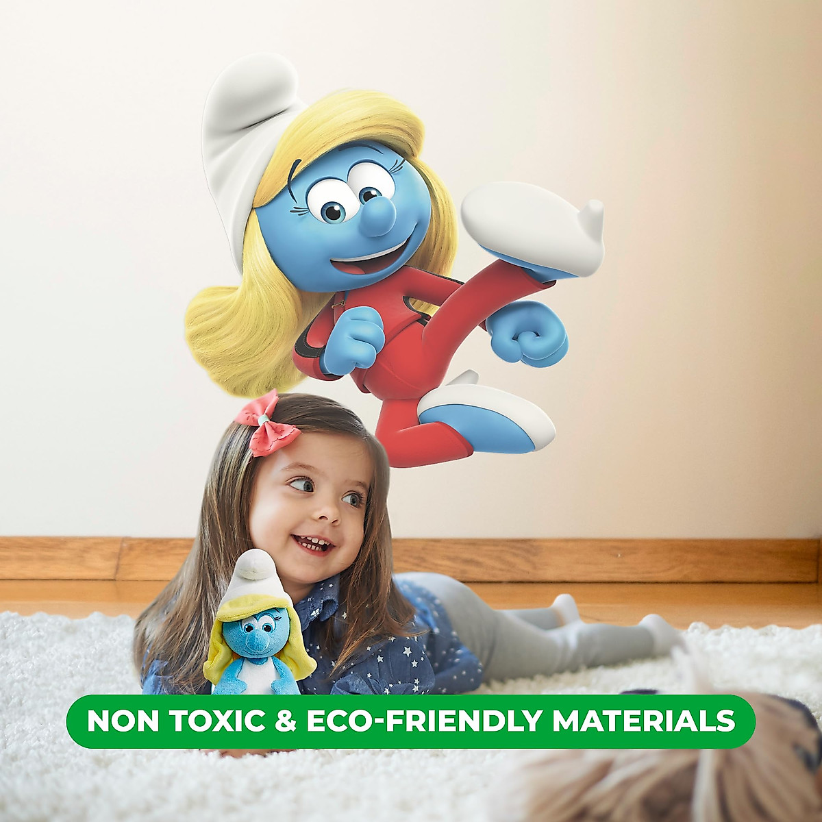 EGD The Smurfs Peel and Stick Wall Decal - EGD X The Smurfs Series - Prime Collection - Nursery Wall Decal for Baby Room Decorations - Mural Wall Decal Sticker (EGDTS031) (Wide 10"x 10" Height)