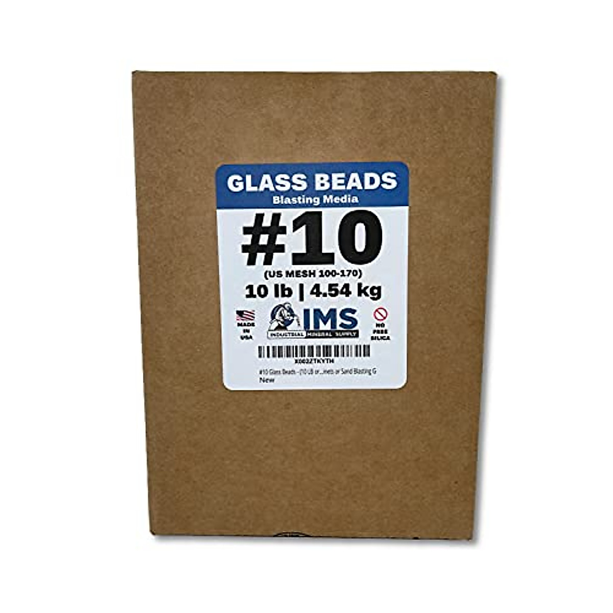 #10 Glass Beads - (10 LBS or 4.54 kg) - Blasting Abrasive Media (Fine) - 100-170 US Mesh for Blast Cabinets or Sand Blasting Guns