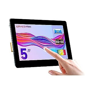 waveshare 5inch Capacitive IPS Touch Display Compatible with Raspberry Pi 5/4B/3B+/3A+/3B/2B/B+/A+/ CM3/3+/4 800×480 Resolution DSI Interface Low Power Consumption