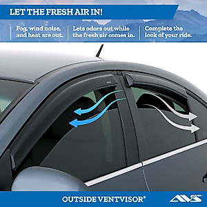 Auto Ventshade [AVS] Rear Ventvisor - Smoke Color | 15025 | Fits 1999 - 2016 Ford F-350/F-450/F-550 Super Duty SuperCrew