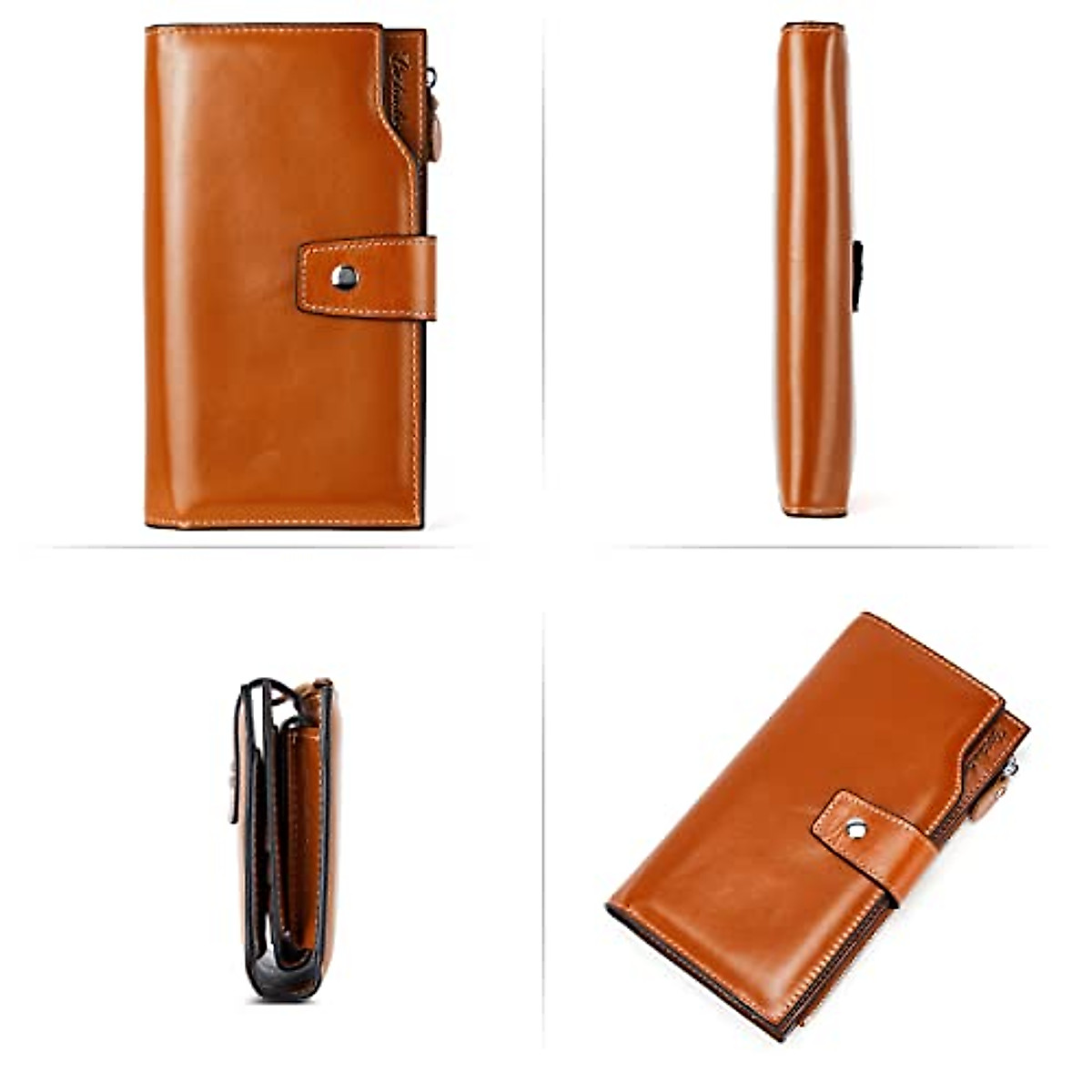 BOSTANTEN Leather Hobo Handbags bundle Women Leather Wallet RFID