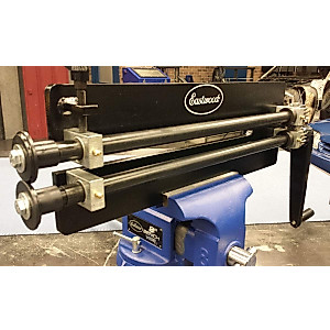 Eastwood Metal Bead Roller with Dies | Generous 19 inch Throat Industrial Cast-Iron Metal Beads Roller | 18 Gauge Sheet Metal Rotary Forming Machine | Durable Steel Construction English Wheel