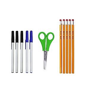 48 Piece Bulk School Supplies Kits, Value Pack of 12 Kits - Essential Box of School Supplies for Elementary, Middle, and High School Students