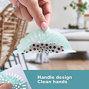 Drain Hole Hair Collector, Shower Drain Hair Catcher Mesh Stickers, Hair Drain Stickers Filter Patches Shower Drain Covers Floor Drain Stickers for Bathroom, Laundry, Bathtub, Kitchen Sink (100)