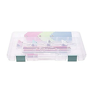 Medium Thin Utility Organizer with Adjustable Dividers | Transparent Organization Box For Small Parts, Batteries, & Jewelry Storage