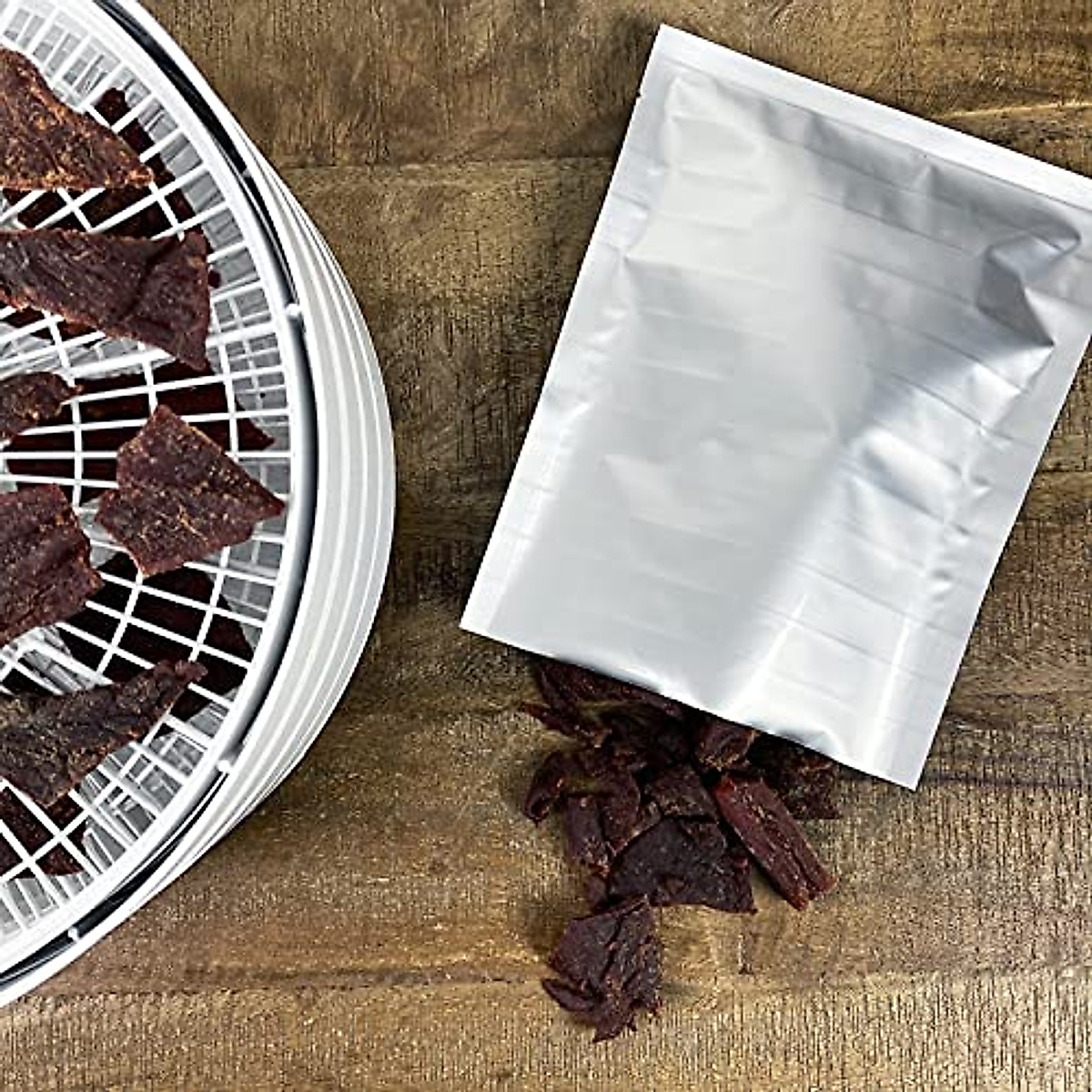 50 - Quart 8" x 10" FoodVacBags Mylar Aluminum Foil Food Storage Bags, Heat Sealing, Long-Term